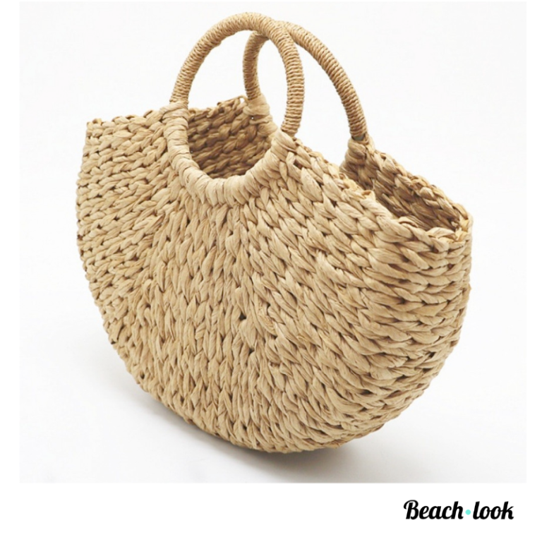 Ibiza Strandhandtas - Handgeweven, Rieten & Trendy